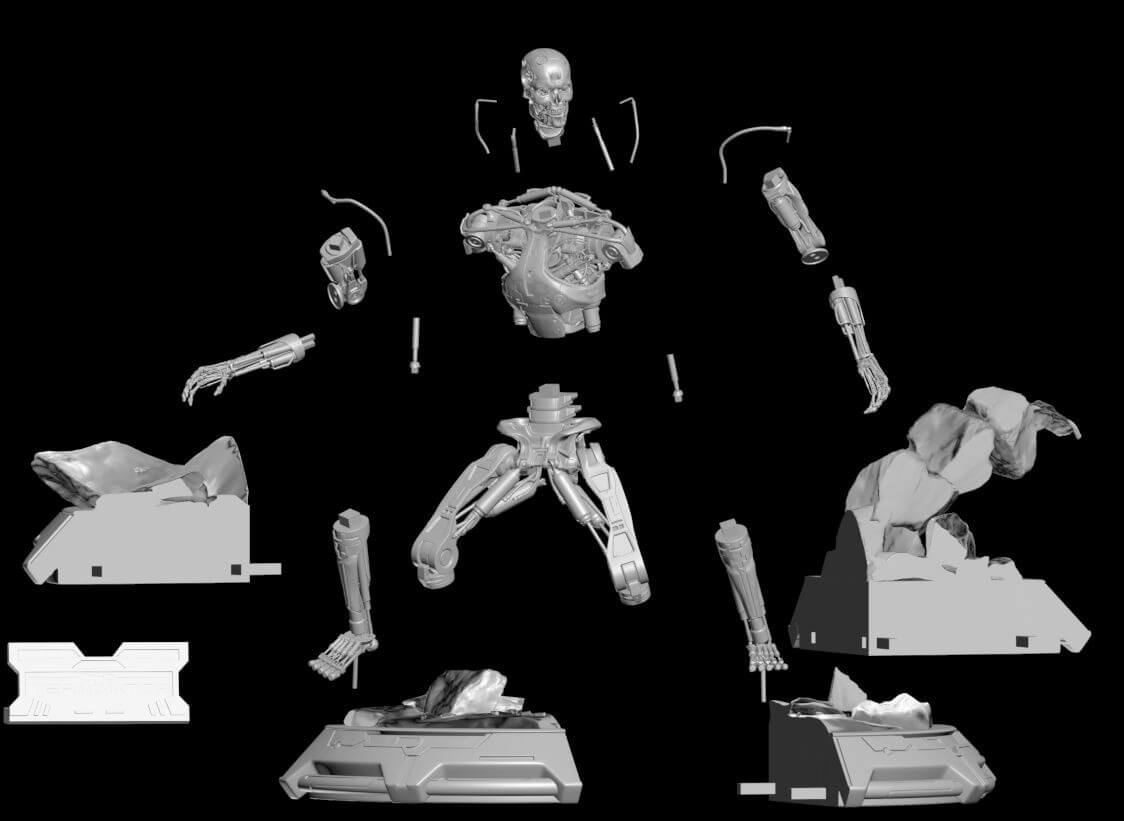 Terminator T-800 Endoskeleton Rekvizit T1 V2 High Detal 3D Model by ...
