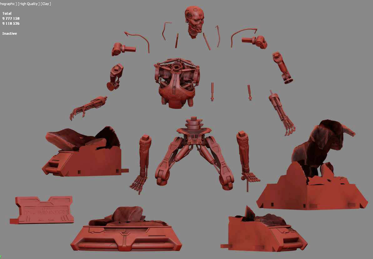 Terminator T-800 Endoskeleton Rekvizit T1 V2 3D Print Model by SKYNET-2029