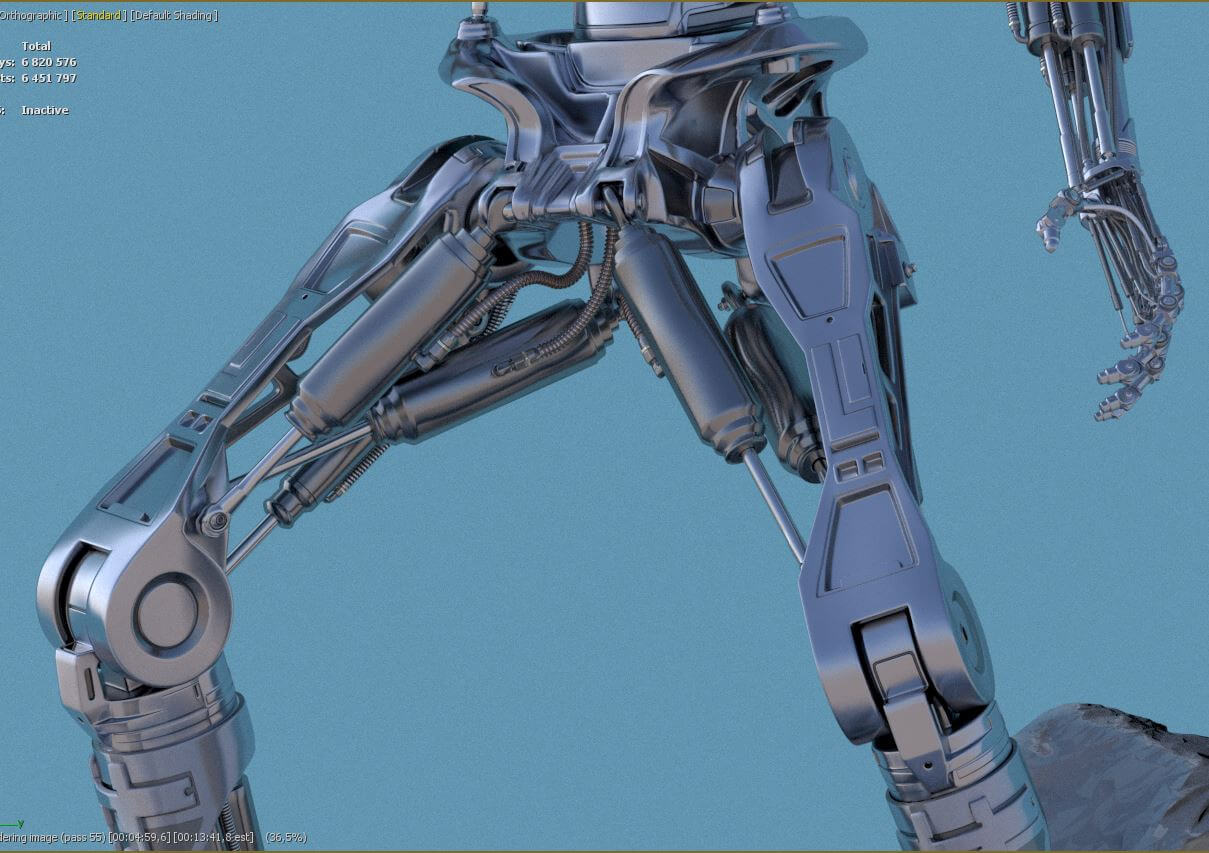 Terminator T-800 Endoskeleton Rekvizit T1 V2 3D Model by SKYNET-2029