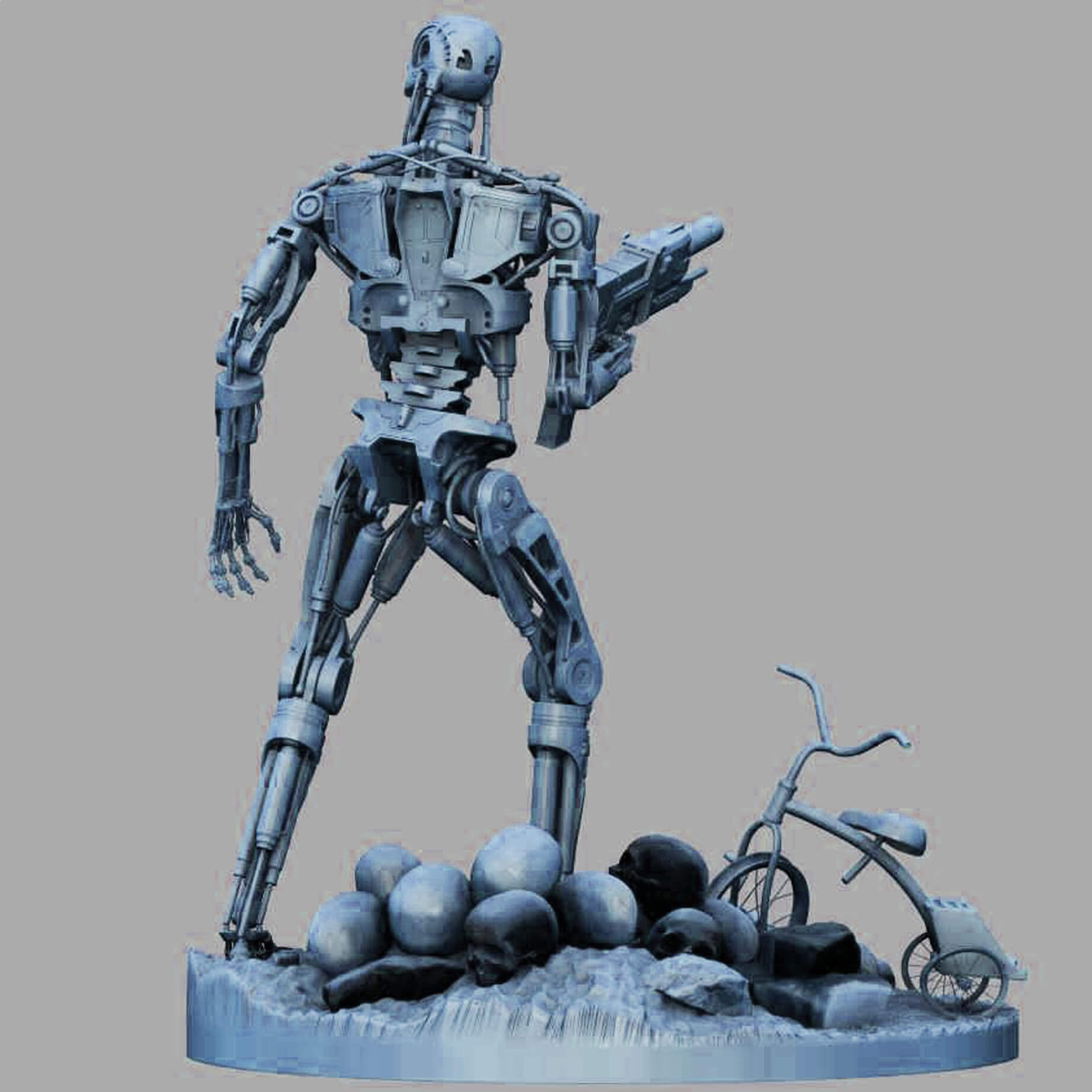 Terminator T-800 Endoskeleton Rekvizit T2 V2 High Detal 3D Model by ...