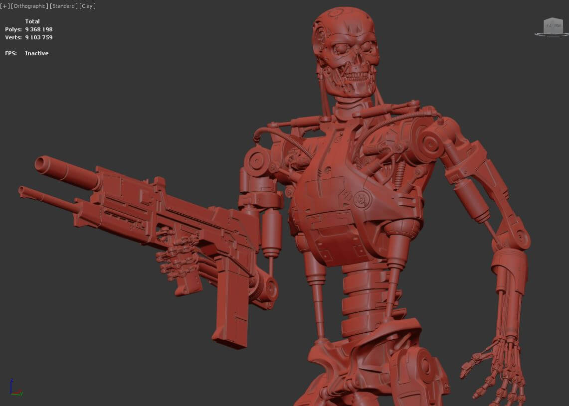 Terminator T-800 Endoskeleton Rekvizit T2 V3 3D Model by SKYNET-2029