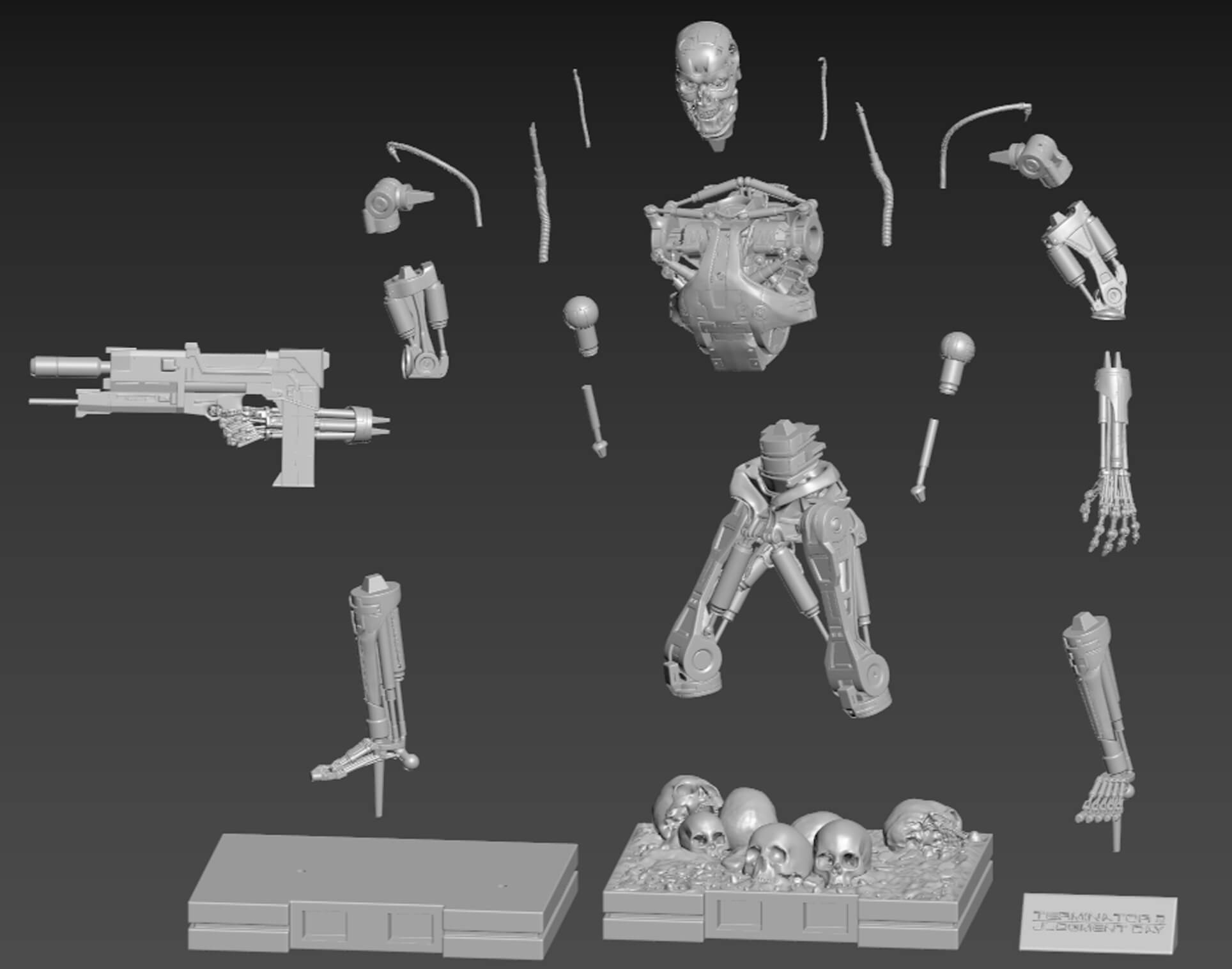 Terminator T-800 Endoskeleton Rekvizit T2 V5 3D Print Model by SKYNET-2029