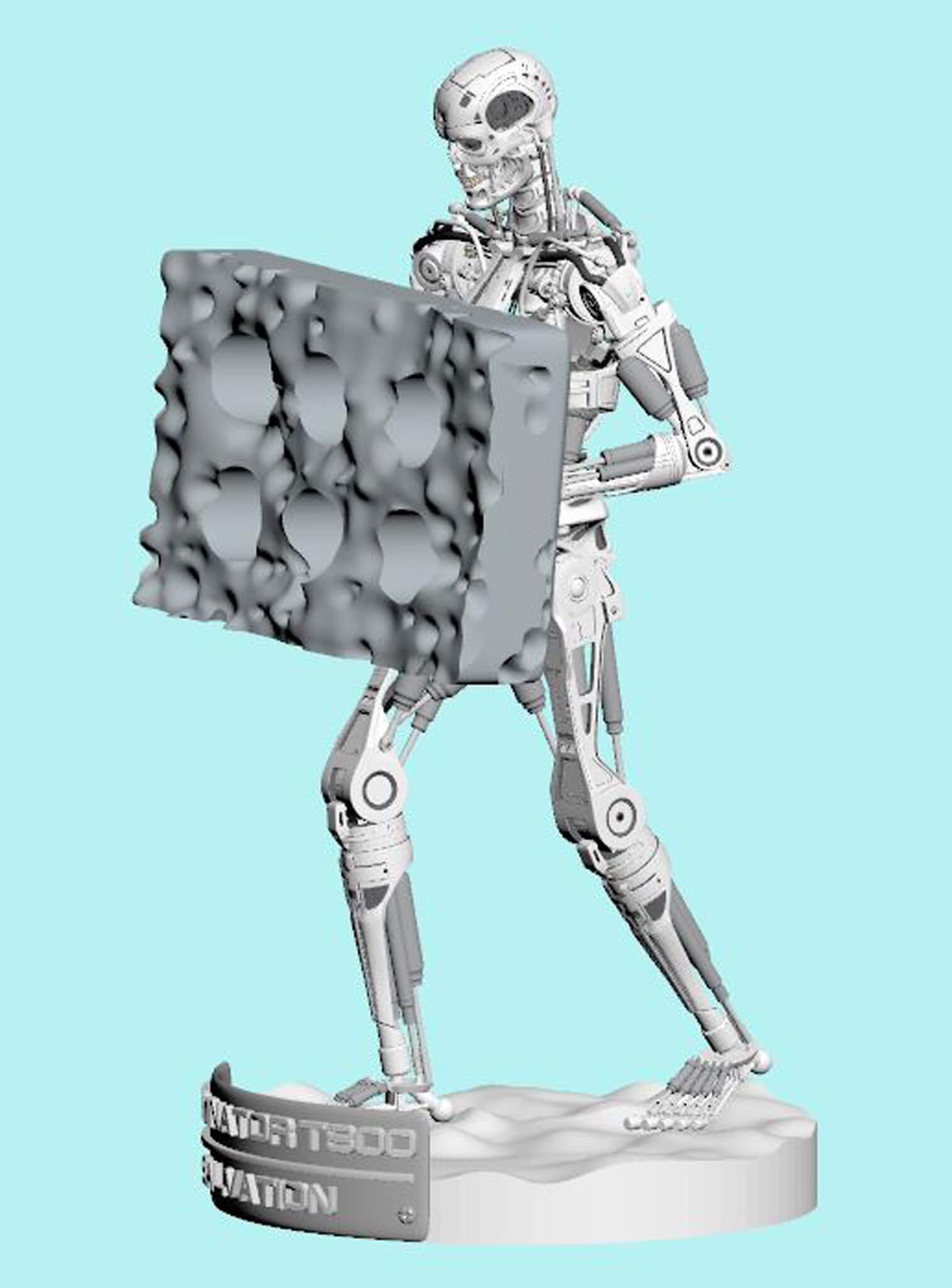 Terminator T-800 Endoskeleton T4 3D Model by SKYNET-2029