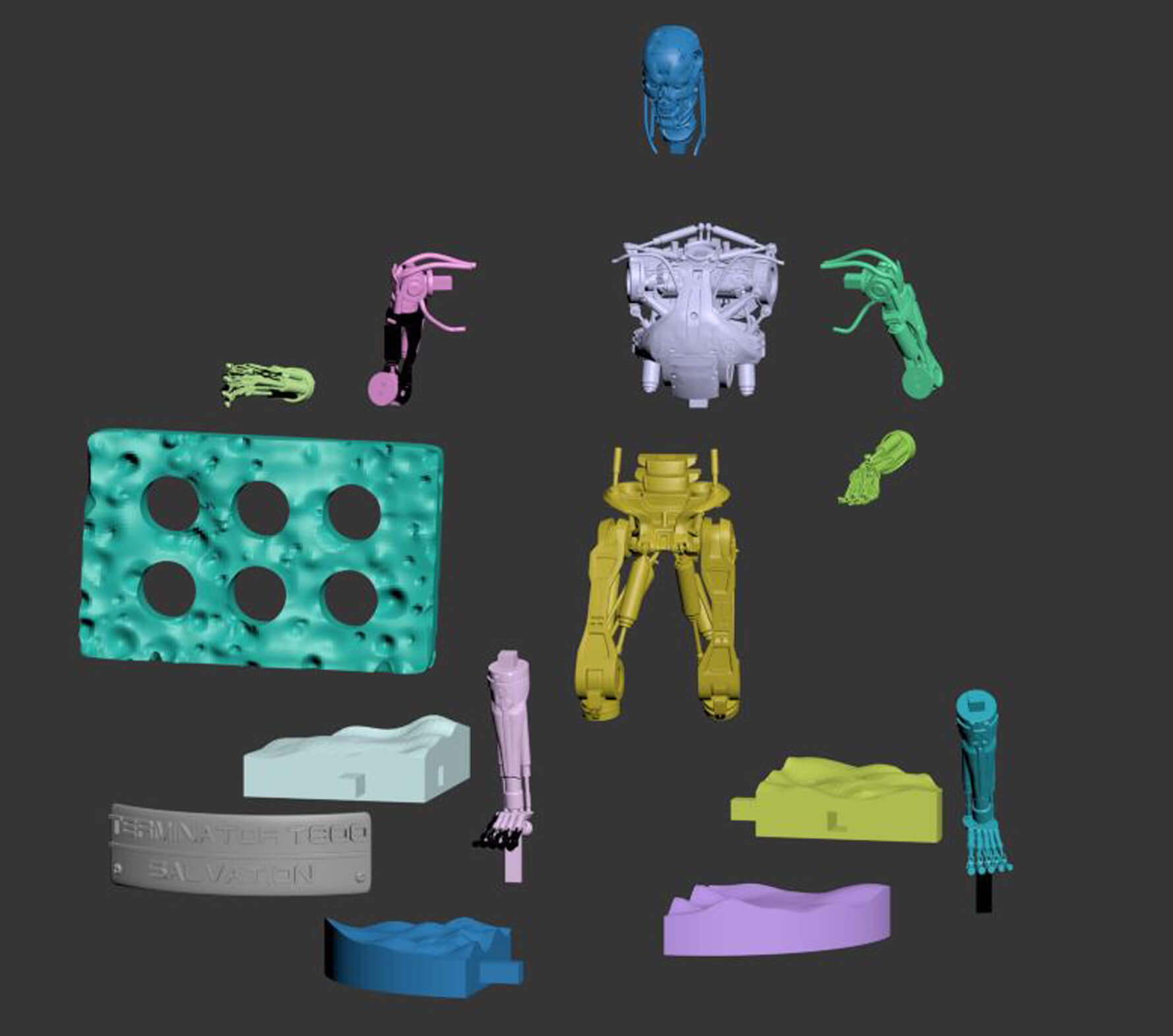 Terminator T-800 Endoskeleton T4 3D Model by SKYNET-2029