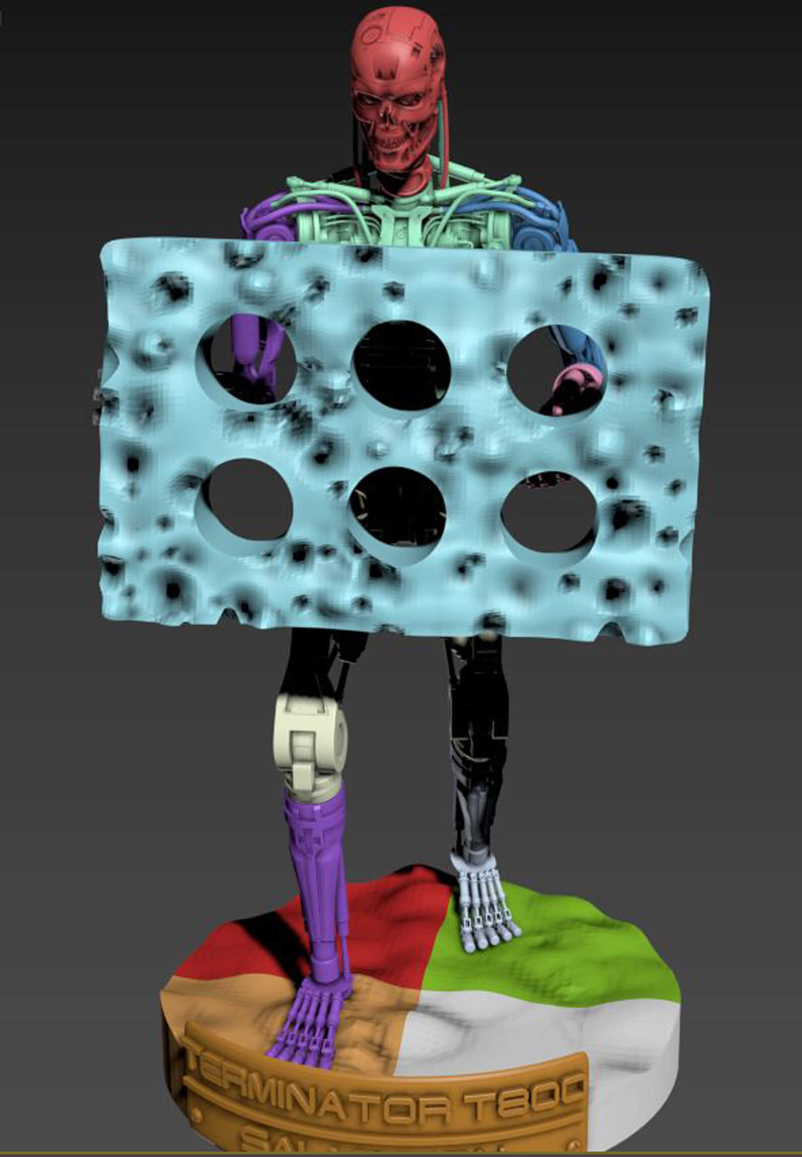 Terminator T-800 Endoskeleton T4 3D Model by SKYNET-2029