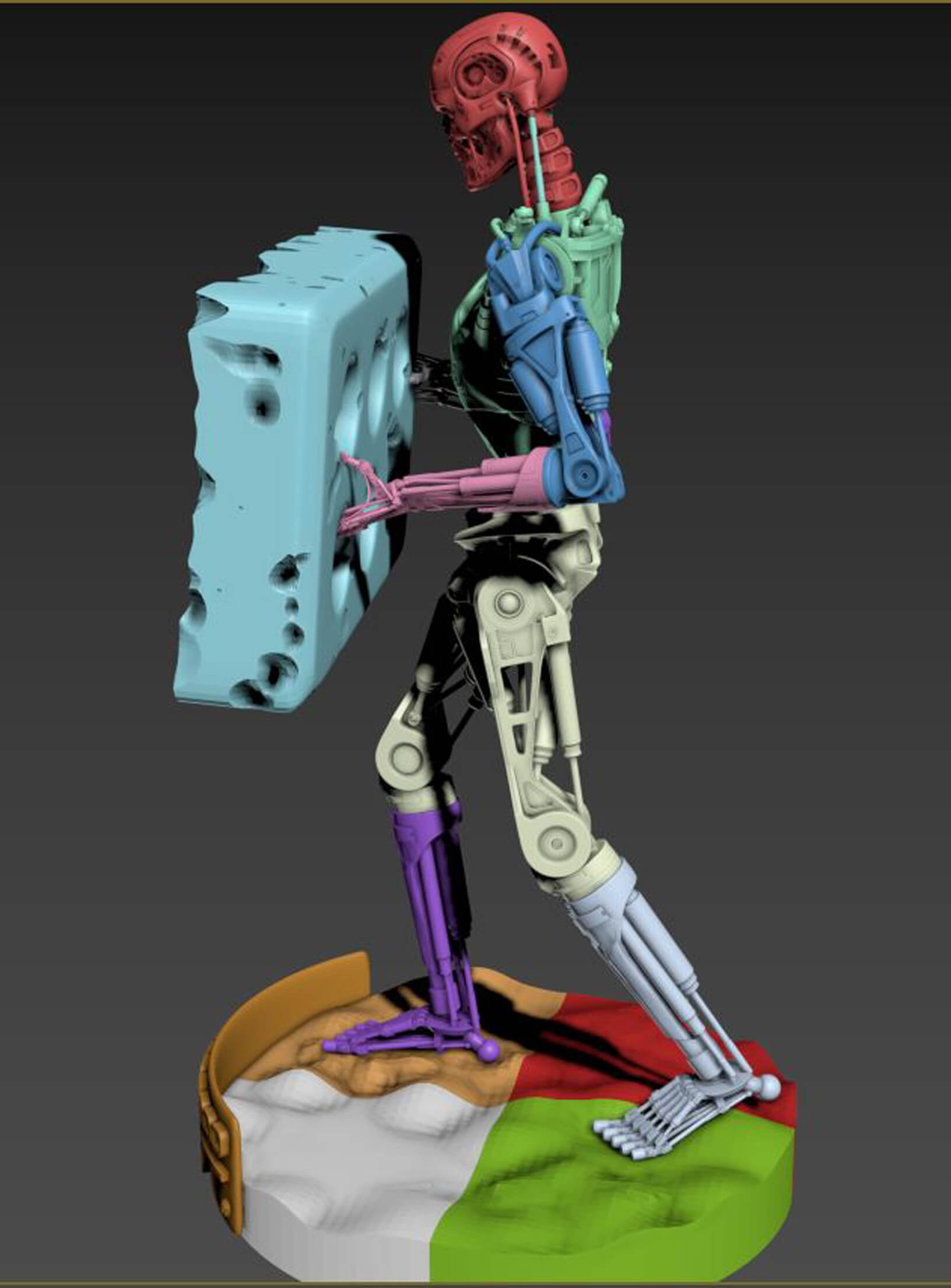 Terminator T-800 Endoskeleton T4 3D Model by SKYNET-2029