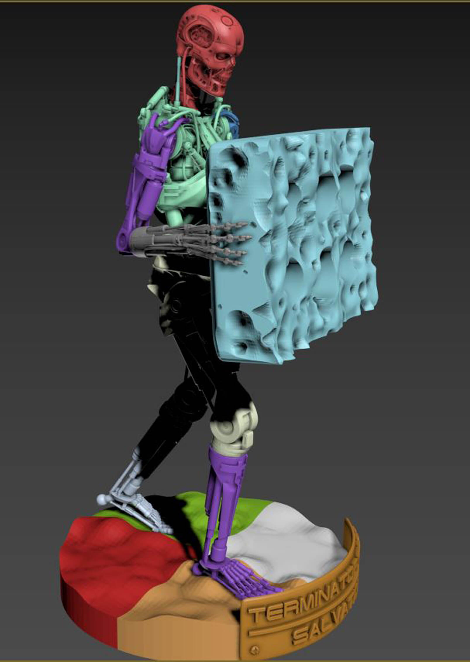 Terminator T-800 Endoskeleton T4 3D Model by SKYNET-2029