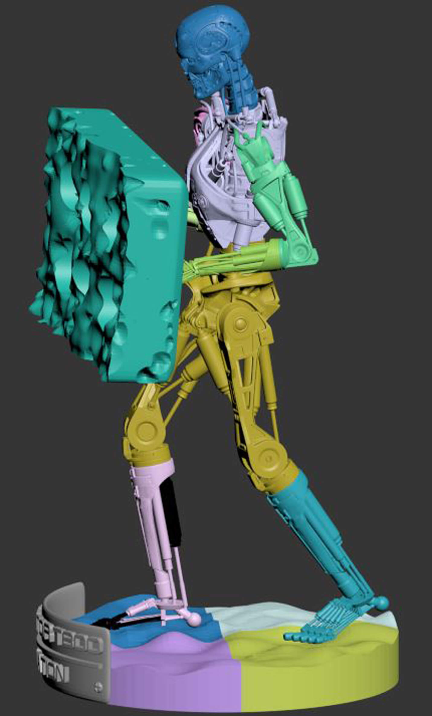 Terminator T-800 Endoskeleton T4 3D Model by SKYNET-2029