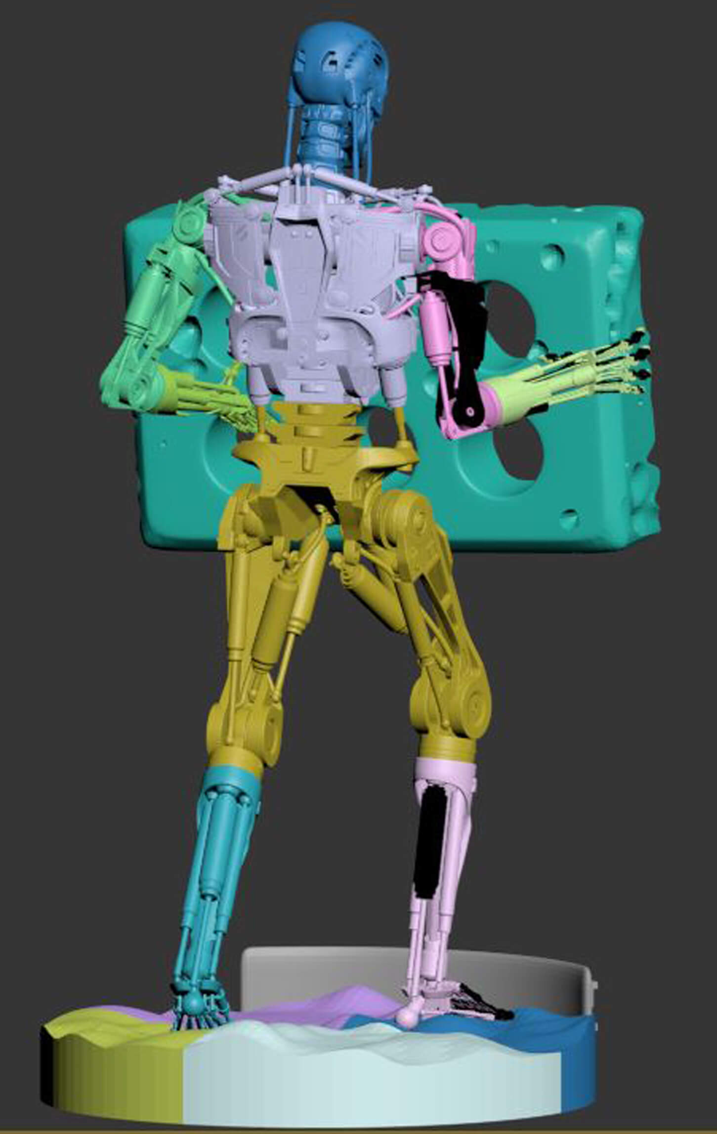 Terminator T-800 Endoskeleton T4 3D Model by SKYNET-2029