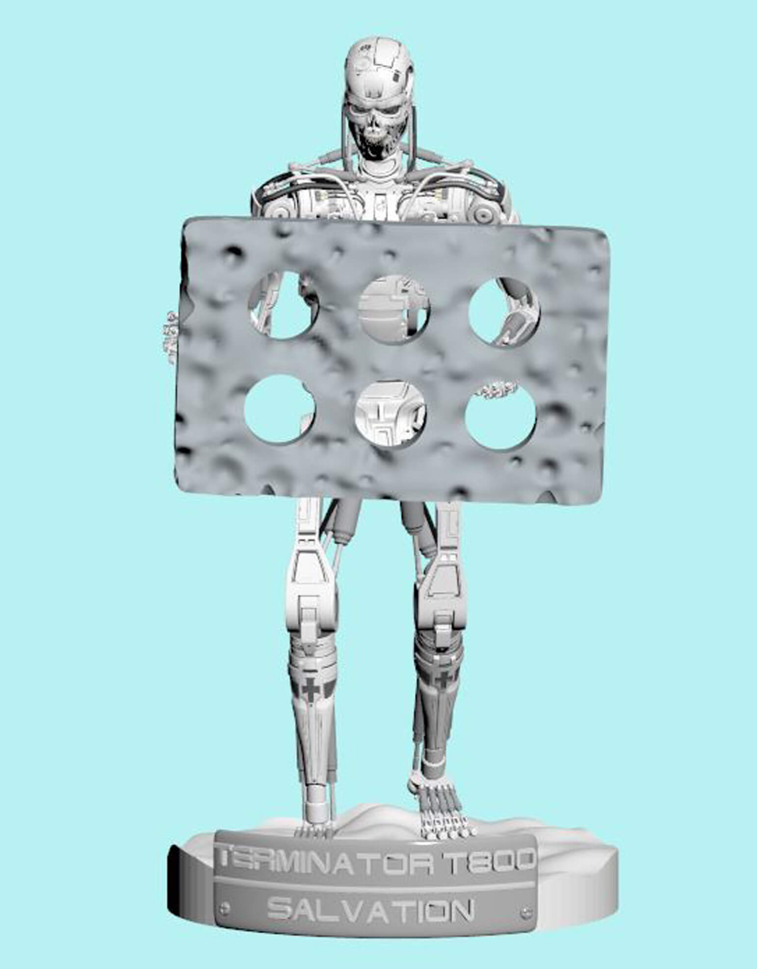 Terminator T-800 Endoskeleton T4 3D Model by SKYNET-2029
