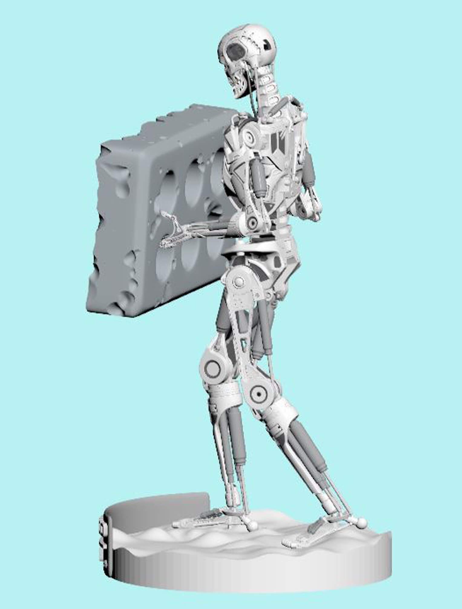 Terminator T-800 Endoskeleton T4 3D Model by SKYNET-2029