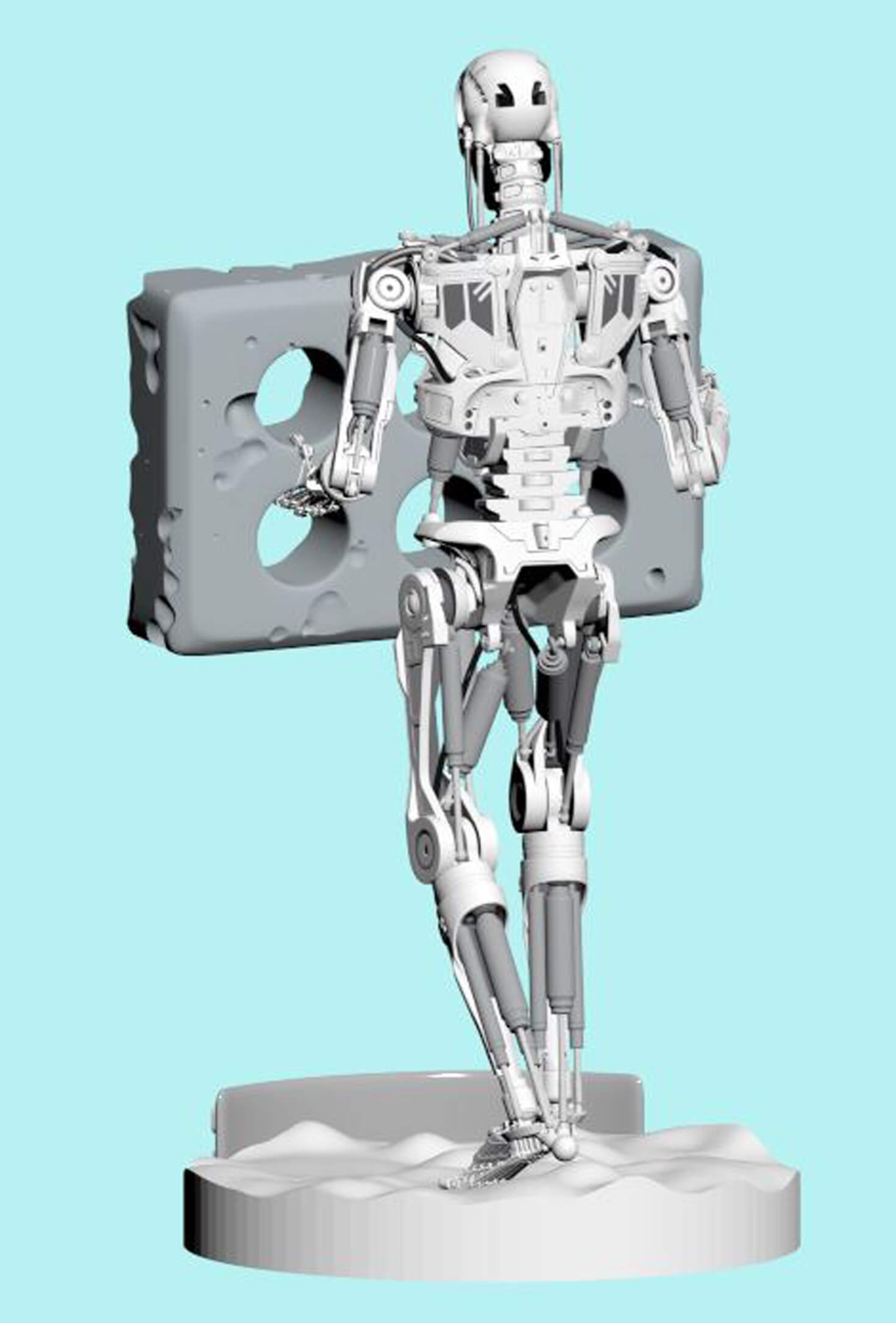 Terminator T-800 Endoskeleton T4 3D Model by SKYNET-2029