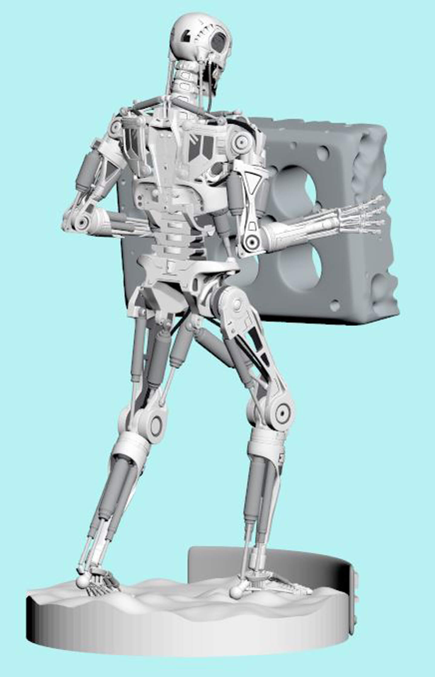 Terminator T-800 Endoskeleton T4 3D Model by SKYNET-2029