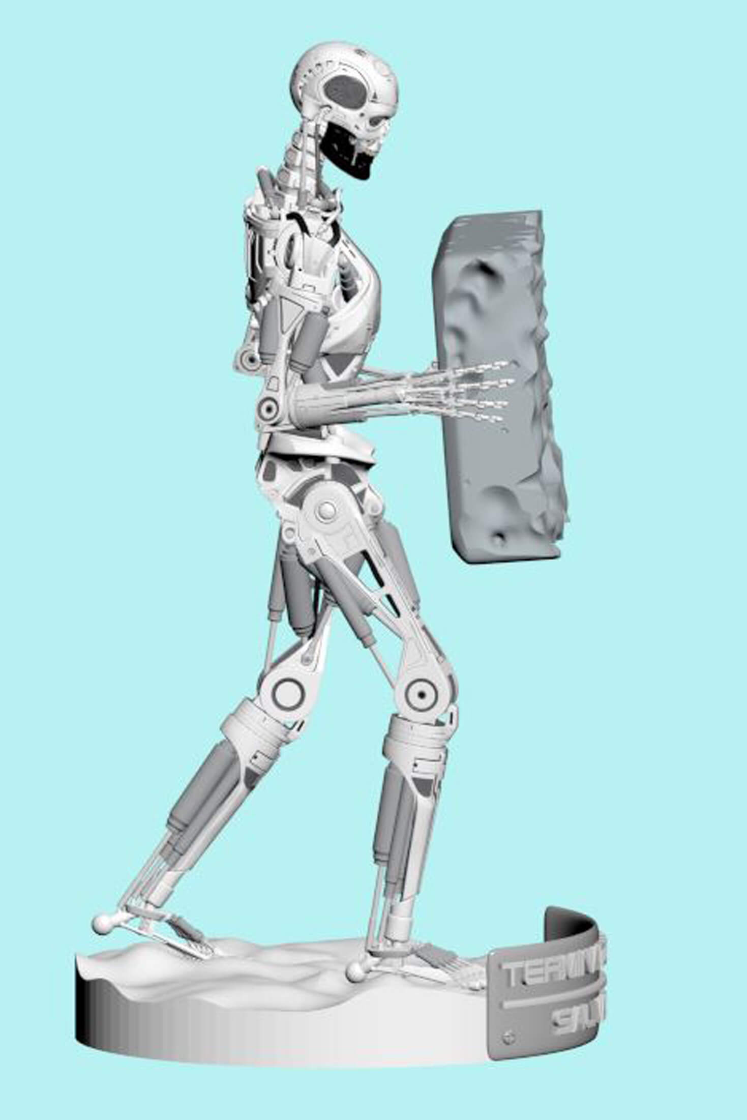 Terminator T-800 Endoskeleton T4 3D Model by SKYNET-2029