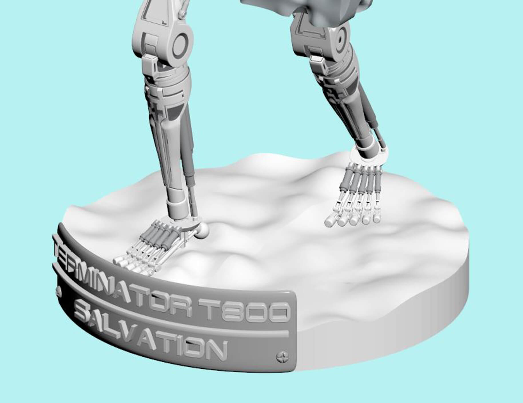 Terminator T-800 Endoskeleton T4 3D Model by SKYNET-2029