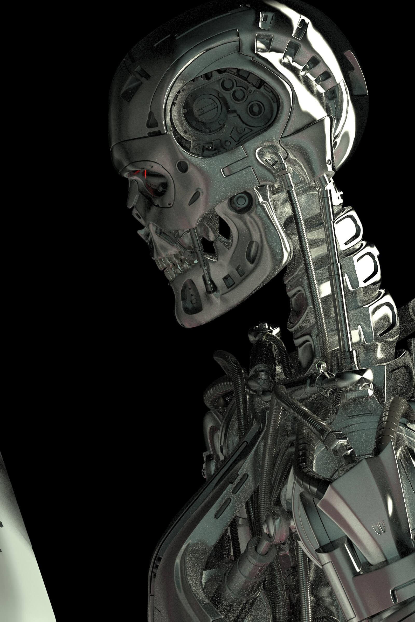 Terminator T-800 Endoskeleton T4 3D Model by SKYNET-2029