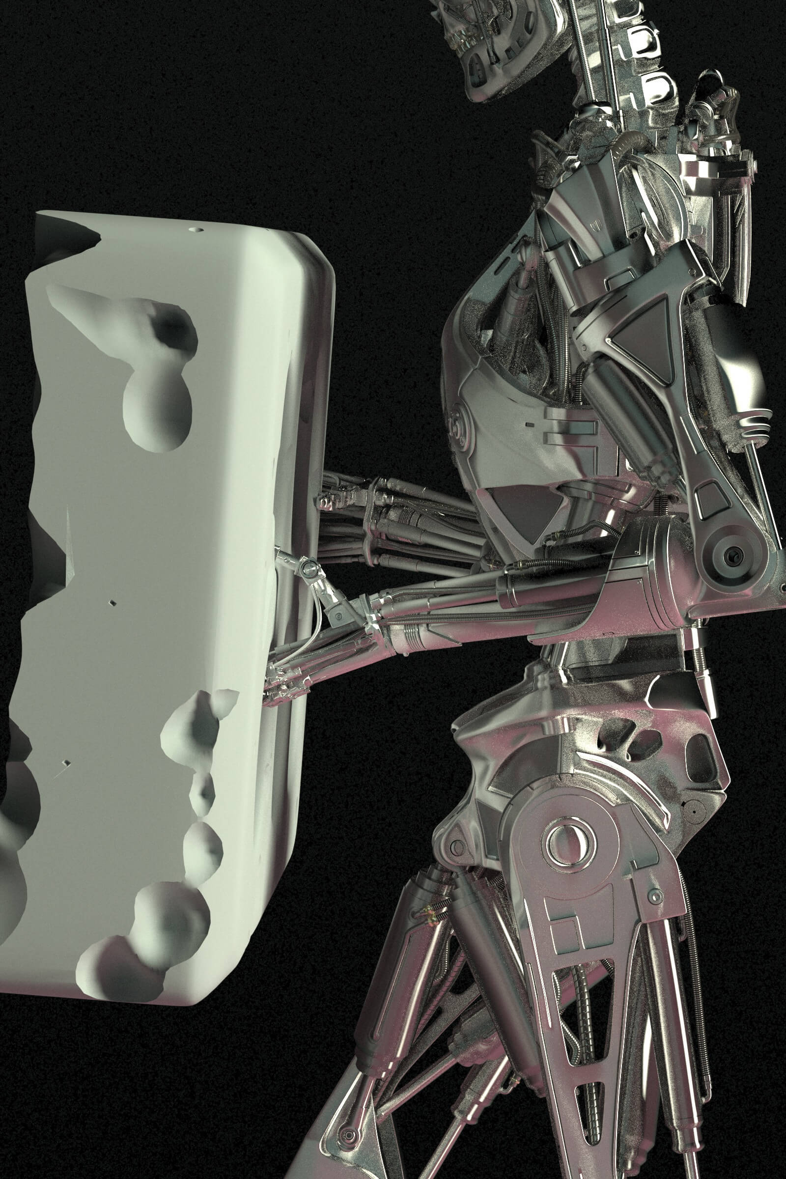 Terminator T-800 Endoskeleton T4 3D Model by SKYNET-2029