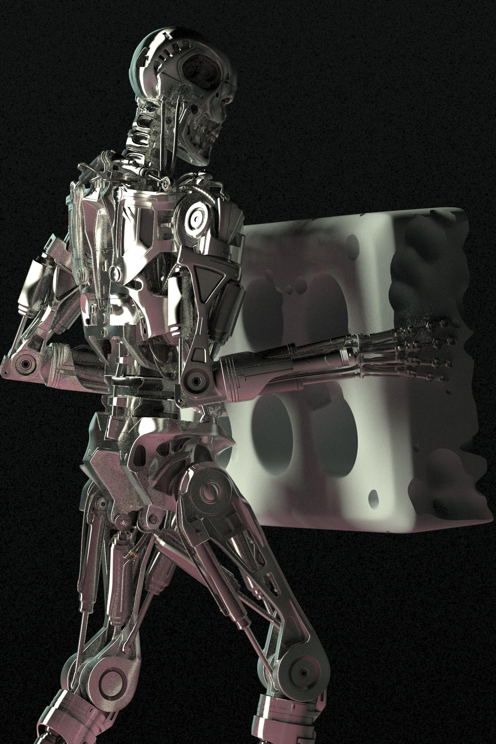 Terminator T-800 Endoskeleton T4 3D Model by SKYNET-2029