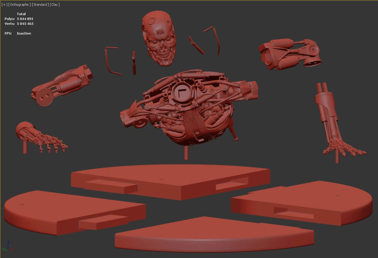 Terminator T-800 Endoskeleton T1 V3 High Detal 3D Model by SKYNET-2029