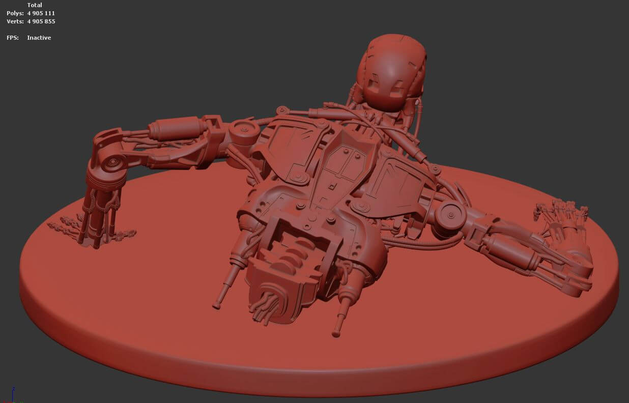 Terminator T-800 Endoskeleton T1 V3 High Detal 3D Model by SKYNET-2029
