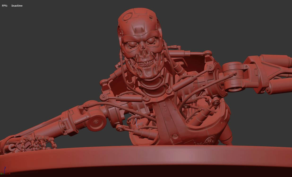 Terminator T-800 Endoskeleton T1 V3 3D Model by SKYNET-2029
