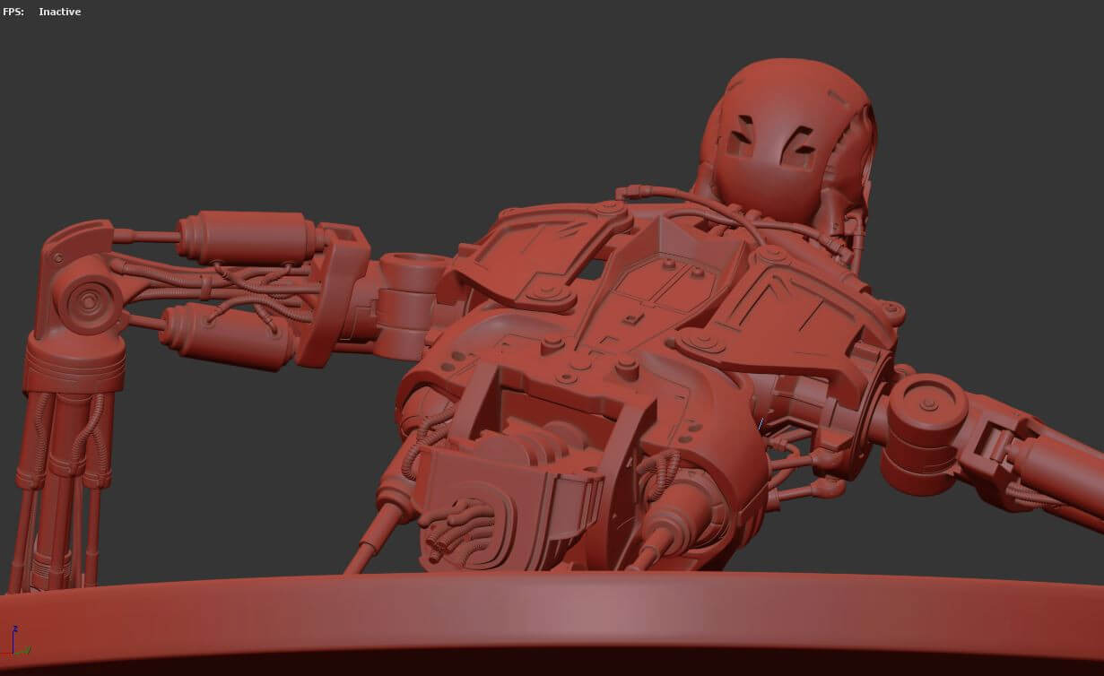 Terminator T-800 Endoskeleton T1 V3 3D Model by SKYNET-2029