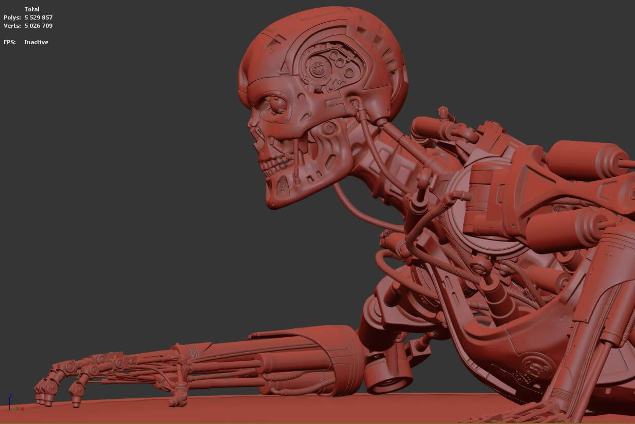 Terminator T-800 Endoskeleton T1 V3 3D Model by SKYNET-2029