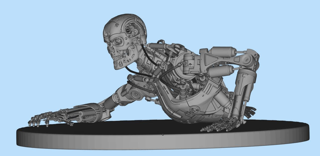 Terminator T-800 Endoskeleton T1 V3 3D Model by SKYNET-2029