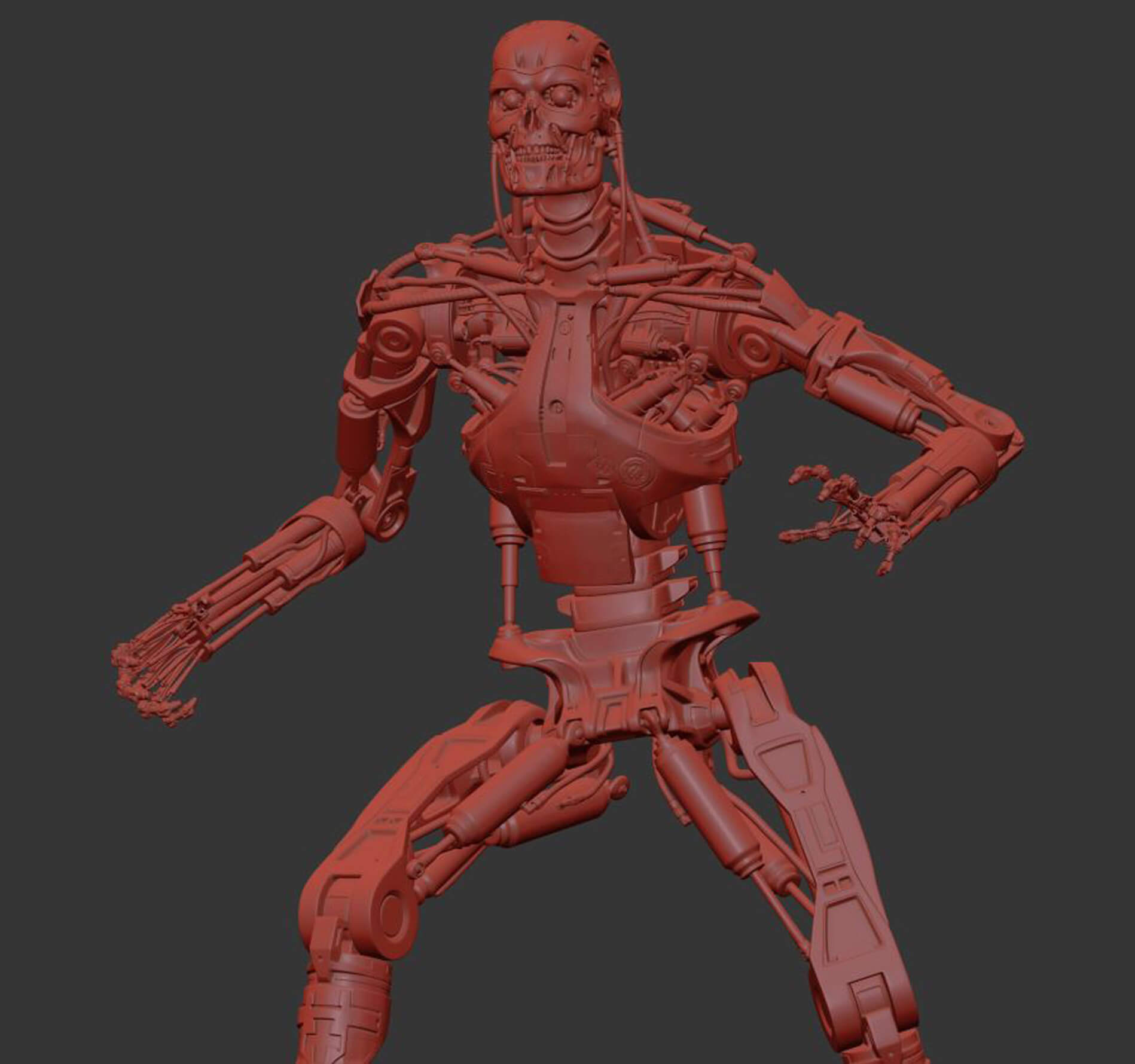 Terminator T-800 Endoskeleton T1 V4 High Detal 3D Model by SKYNET-2029