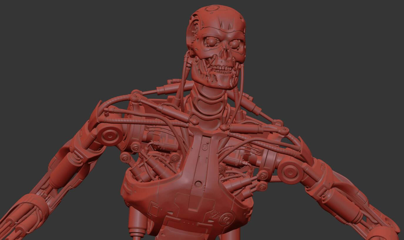 Terminator T-800 Endoskeleton T1 V4 High Detal 3D Model by SKYNET-2029