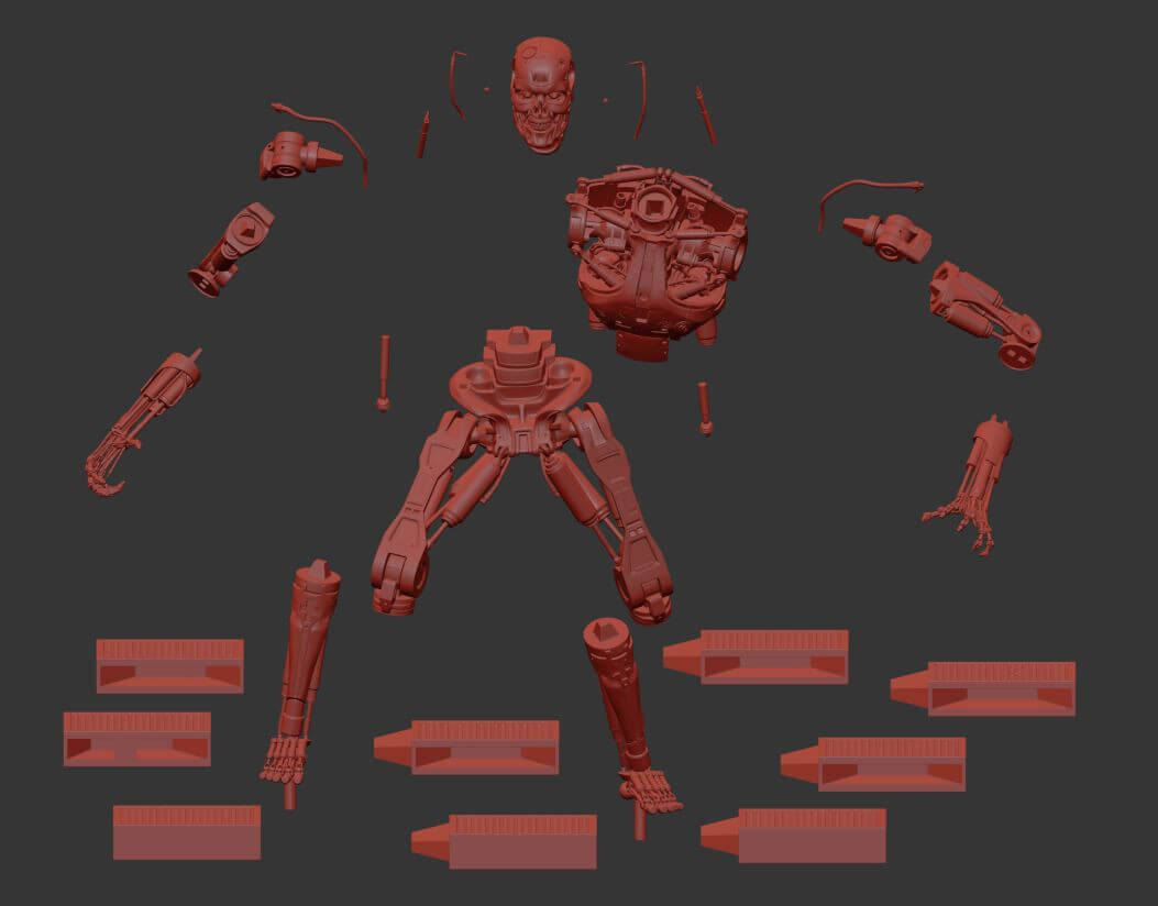 Terminator T-800 Endoskeleton T1 V4 3D Model by SKYNET-2029