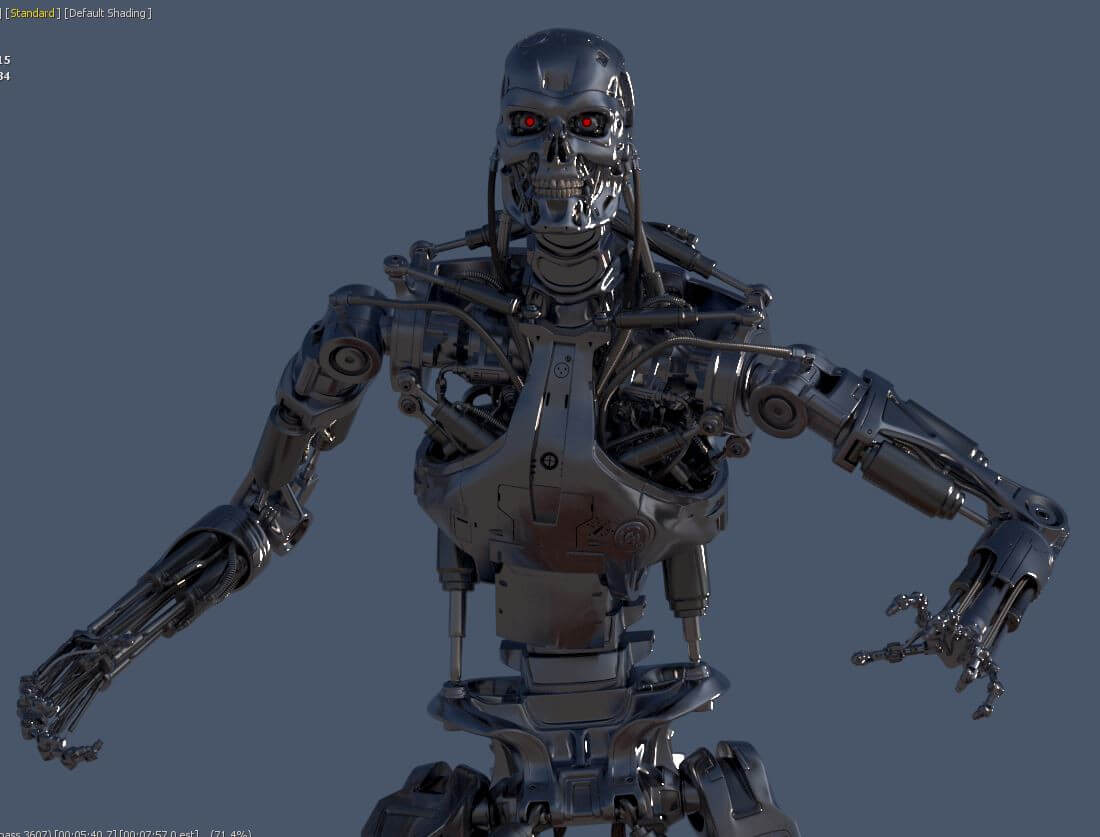 Terminator T-800 Endoskeleton T1 V4 3D Model by SKYNET-2029