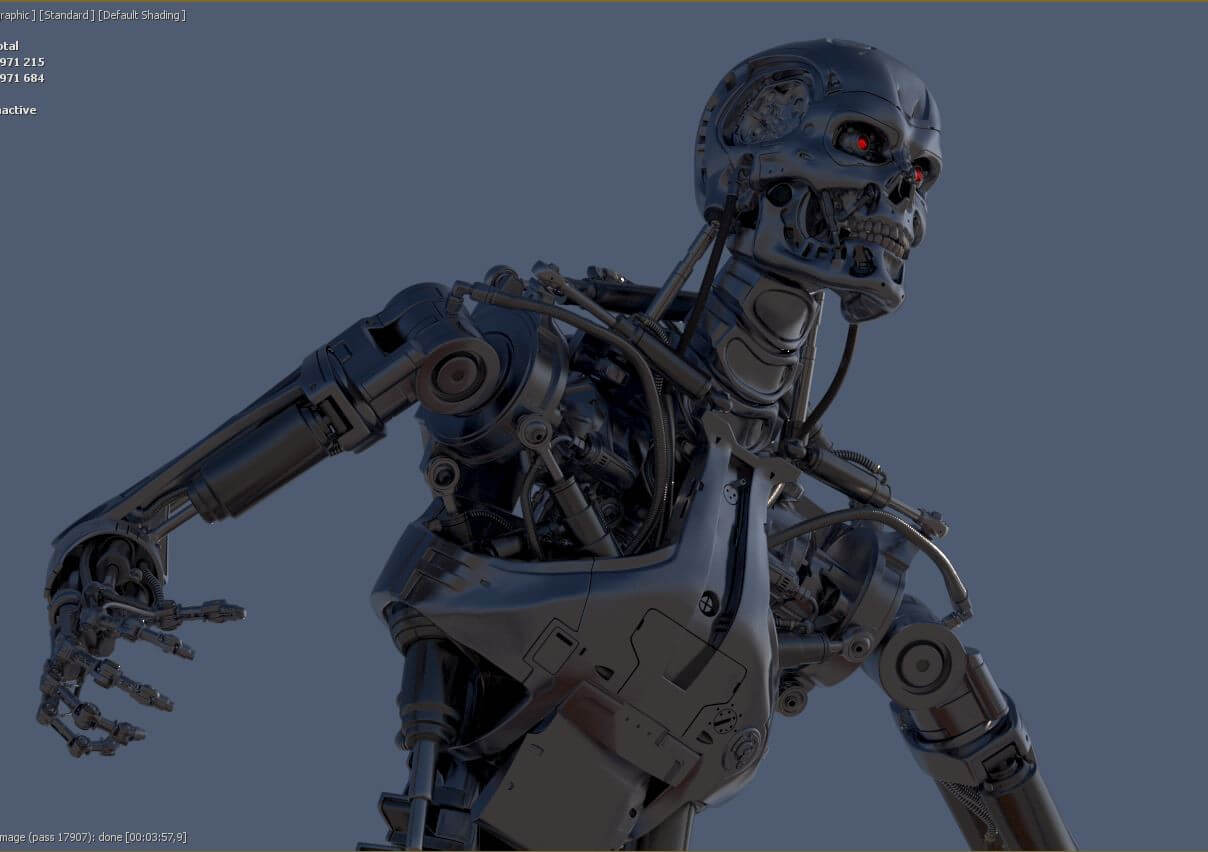 Terminator T-800 Endoskeleton T1 V4 3D Model by SKYNET-2029