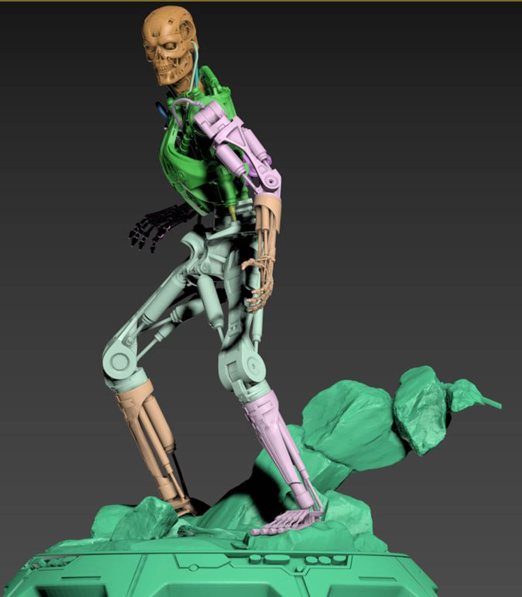 Terminator T-800 Endoskeleton Rekvizit T1 3D Model by SKYNET-2029