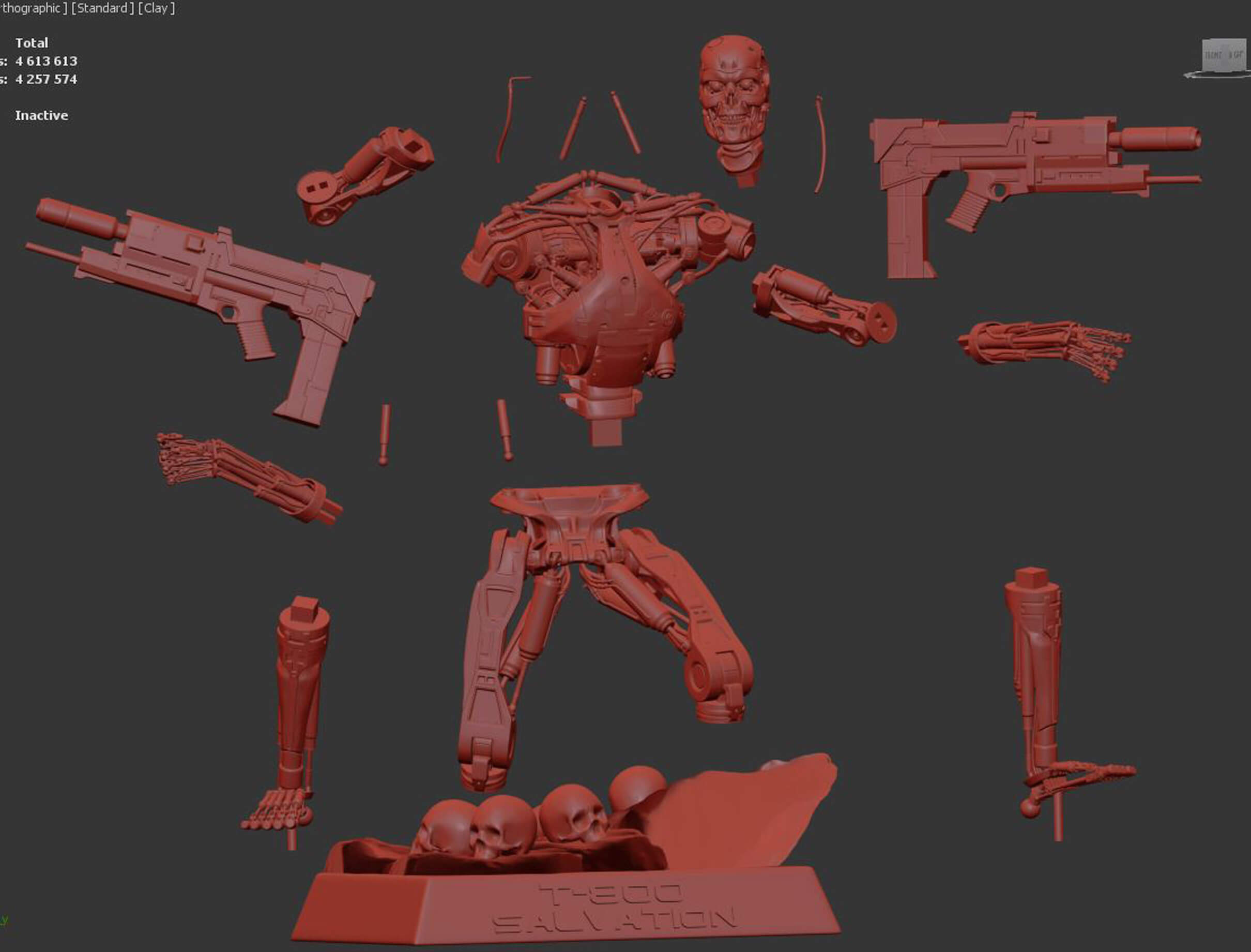 Terminator T-800 Salvation 3D Model by SKYNET-2029