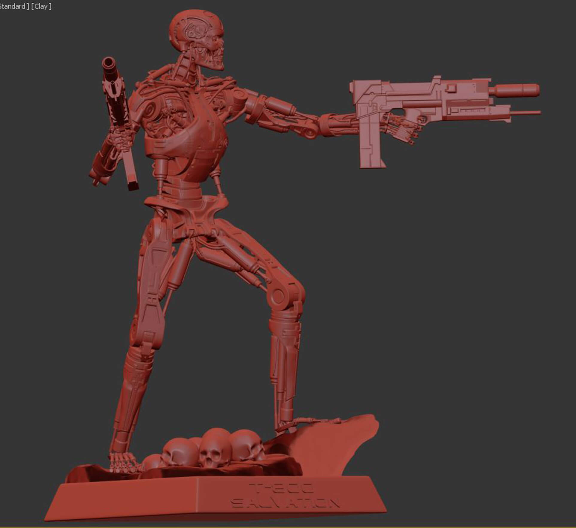 Terminator T-800 Salvation 3D Model by SKYNET-2029