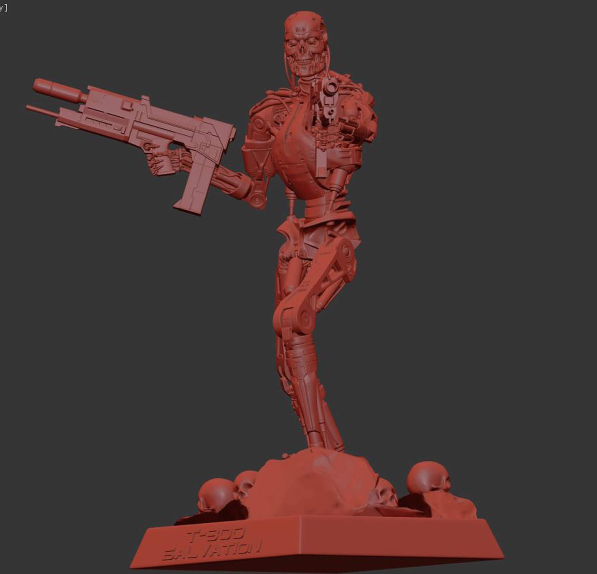 Terminator T-800 Salvation 3D Model by SKYNET-2029