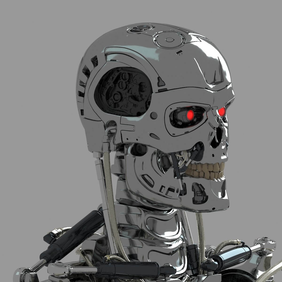 Terminator T-800 Torso 3D Model by SKYNET-2029