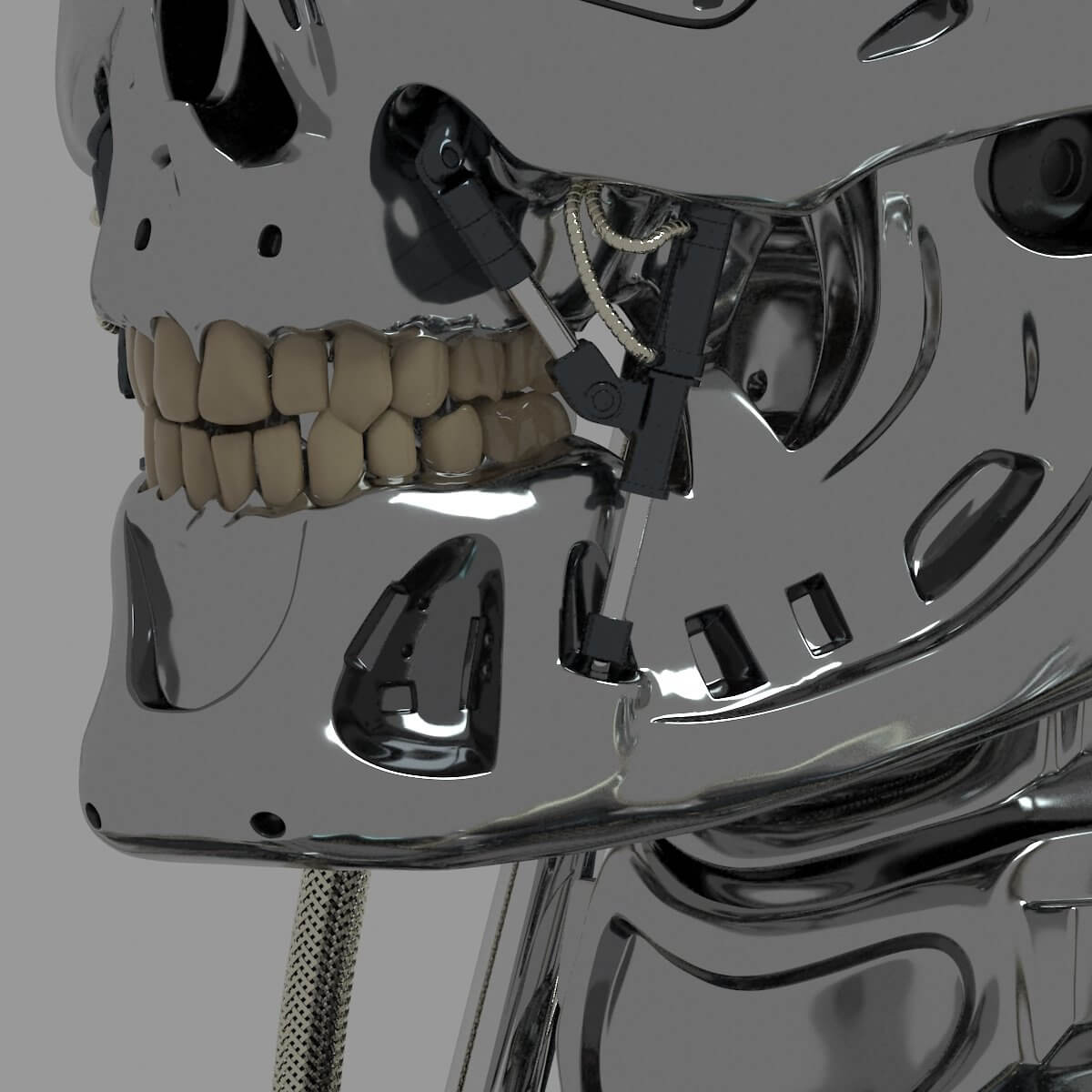 Terminator T-800 Torso 3D Model by SKYNET-2029