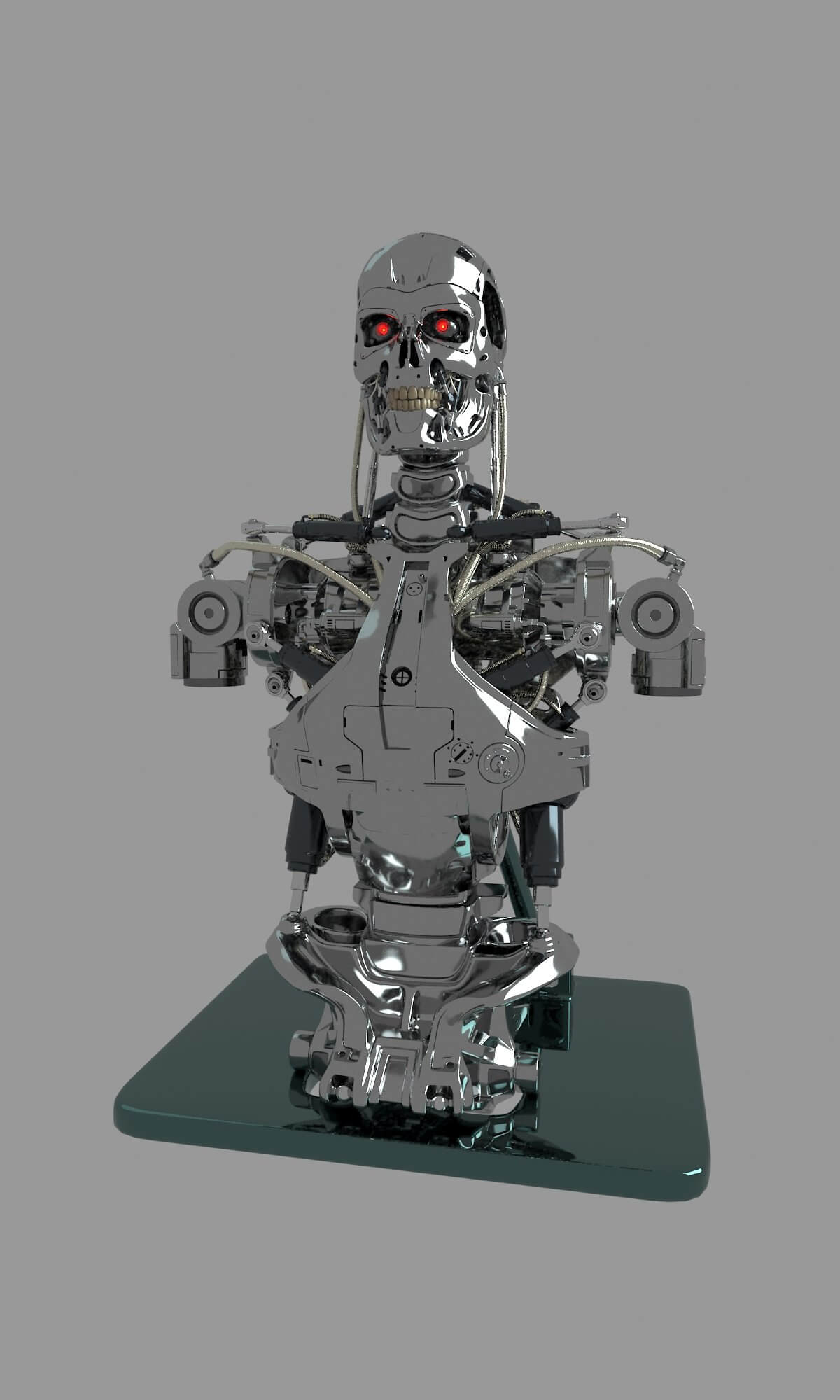 Terminator T-800 Torso 3D Model by SKYNET-2029