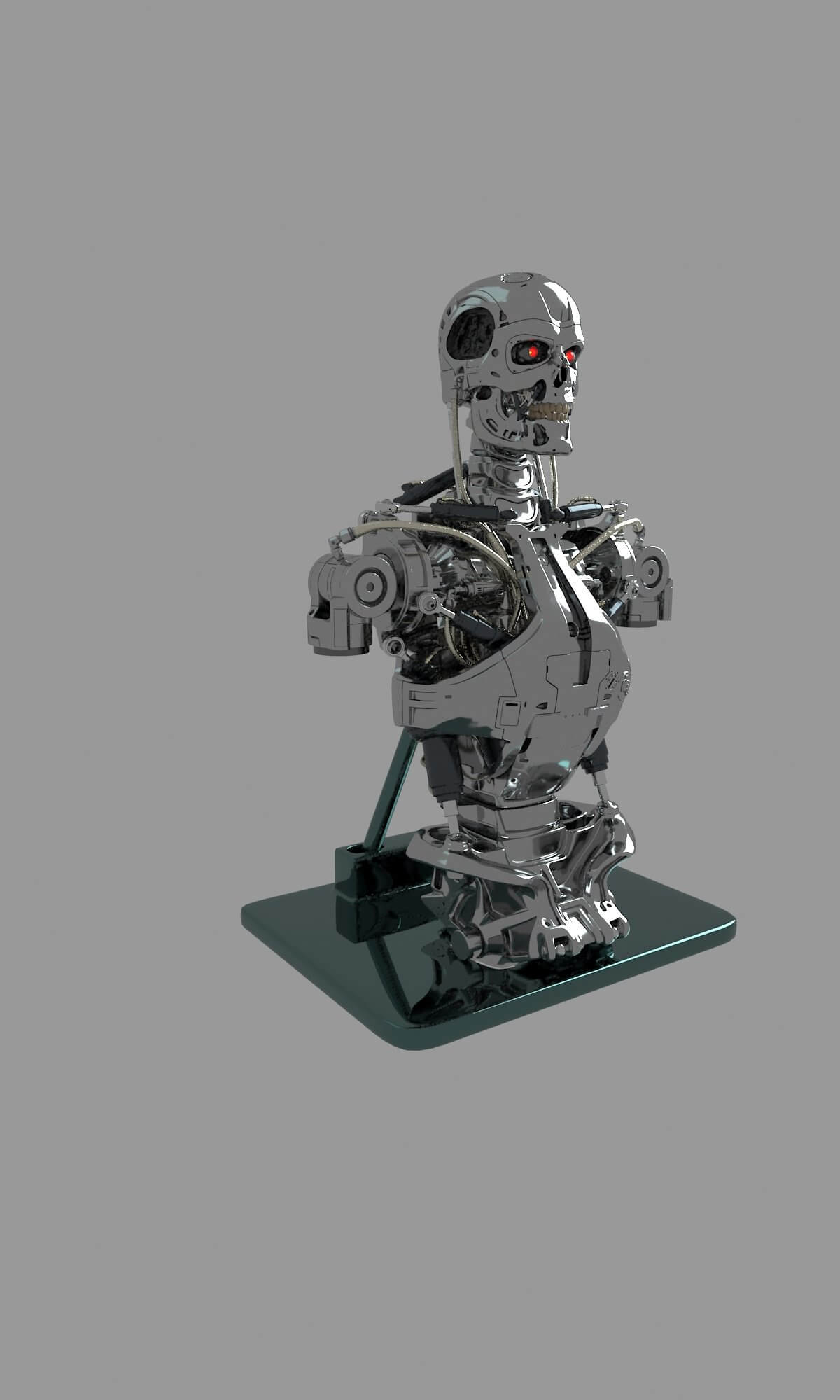 Terminator T-800 Torso 3D Model by SKYNET-2029