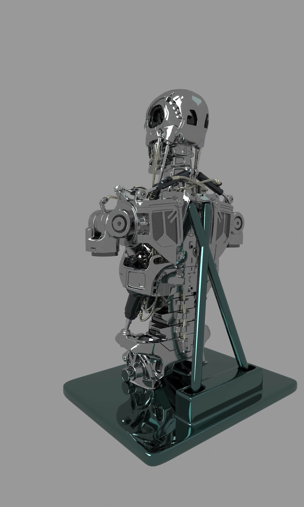 Terminator T-800 Torso 3D Model by SKYNET-2029