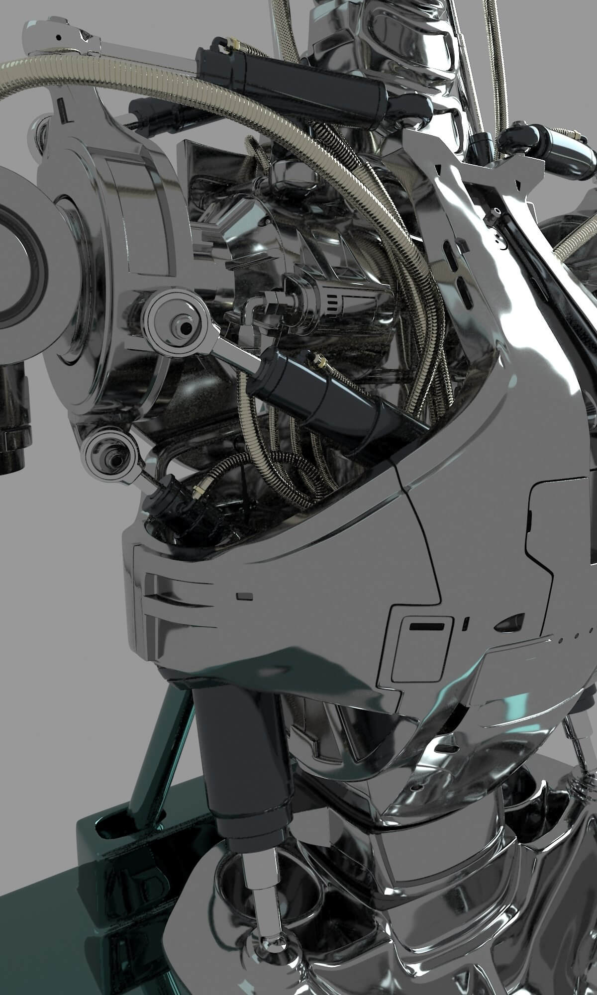 Terminator T-800 Torso 3D Model by SKYNET-2029