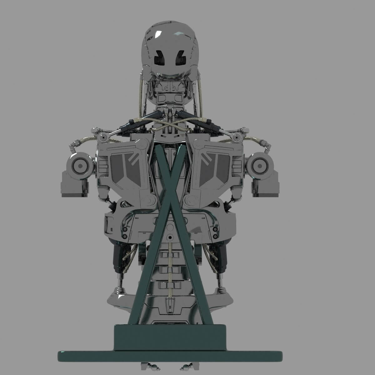 Terminator T-800 Torso 3D Model by SKYNET-2029