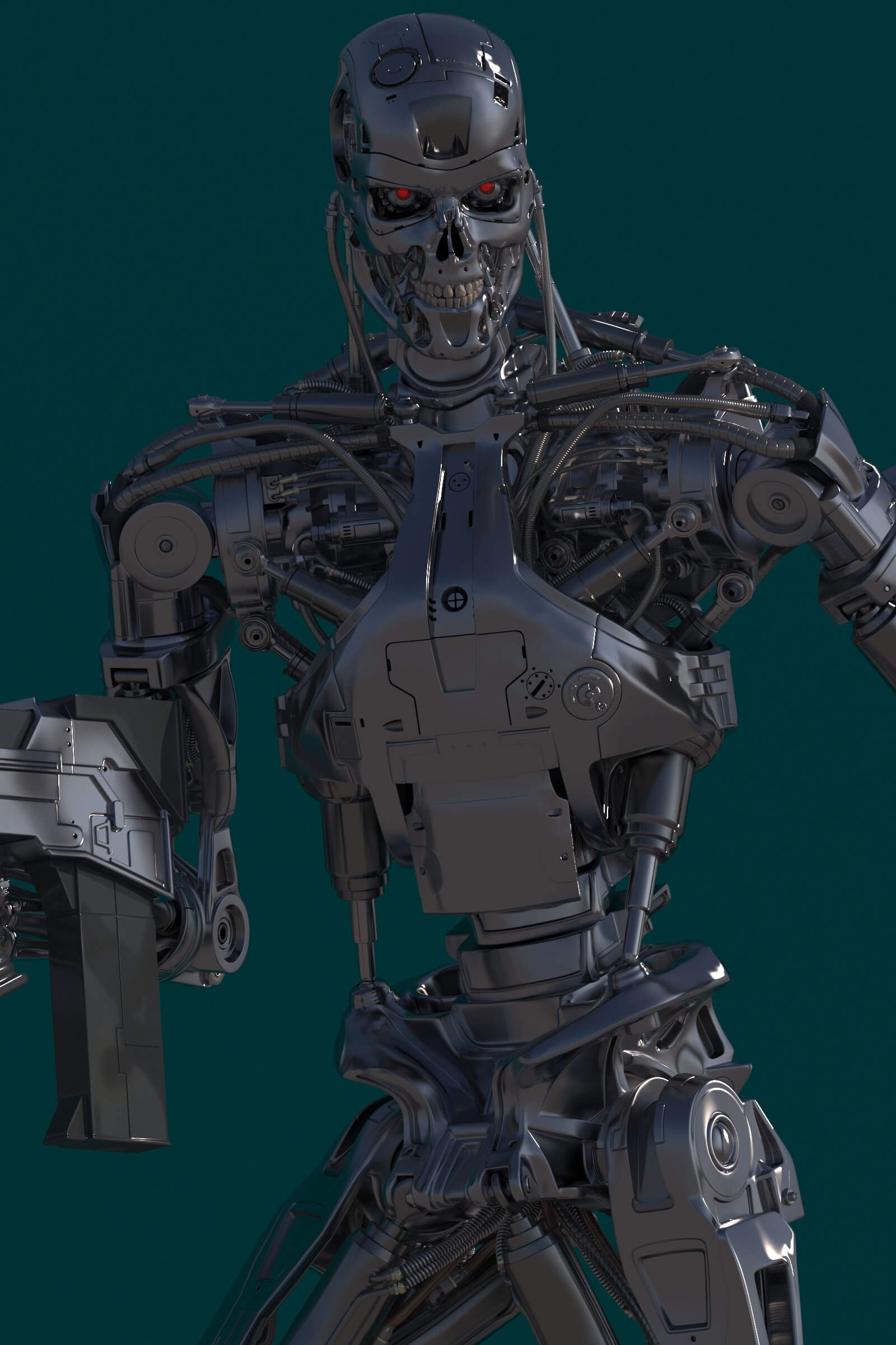 Terminator T800 Salvation Endoskeleton - 3D Model by SKYNET-2029