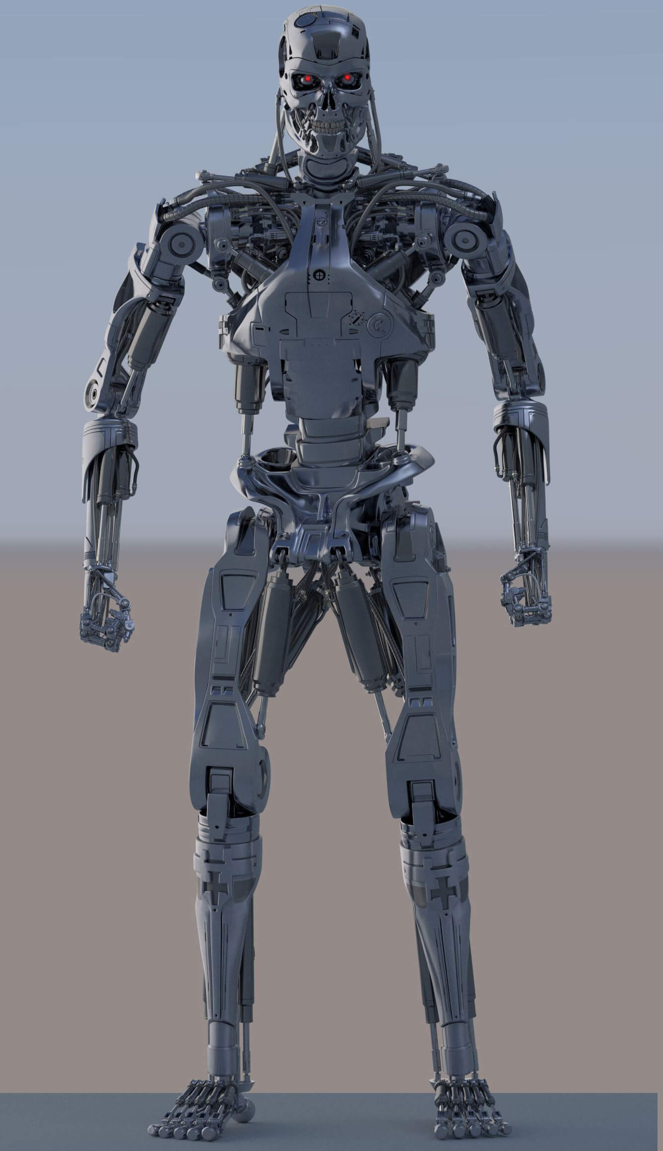 Terminator T800 Salvation Endoskeleton - 3D Model by SKYNET-2029