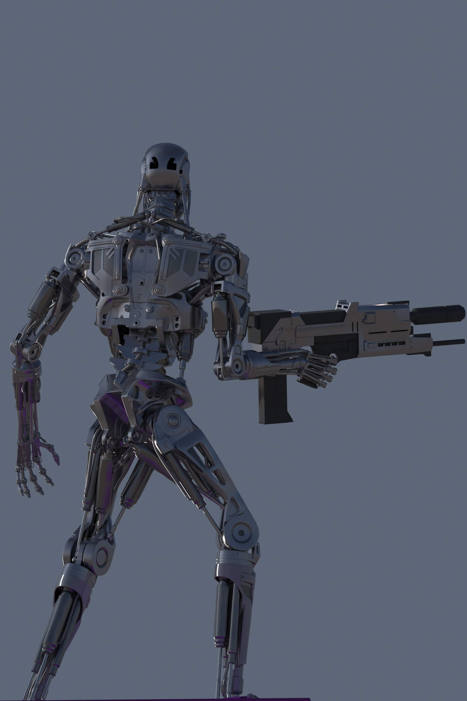 Terminator T800 Salvation Endoskeleton - 3D Model by SKYNET-2029