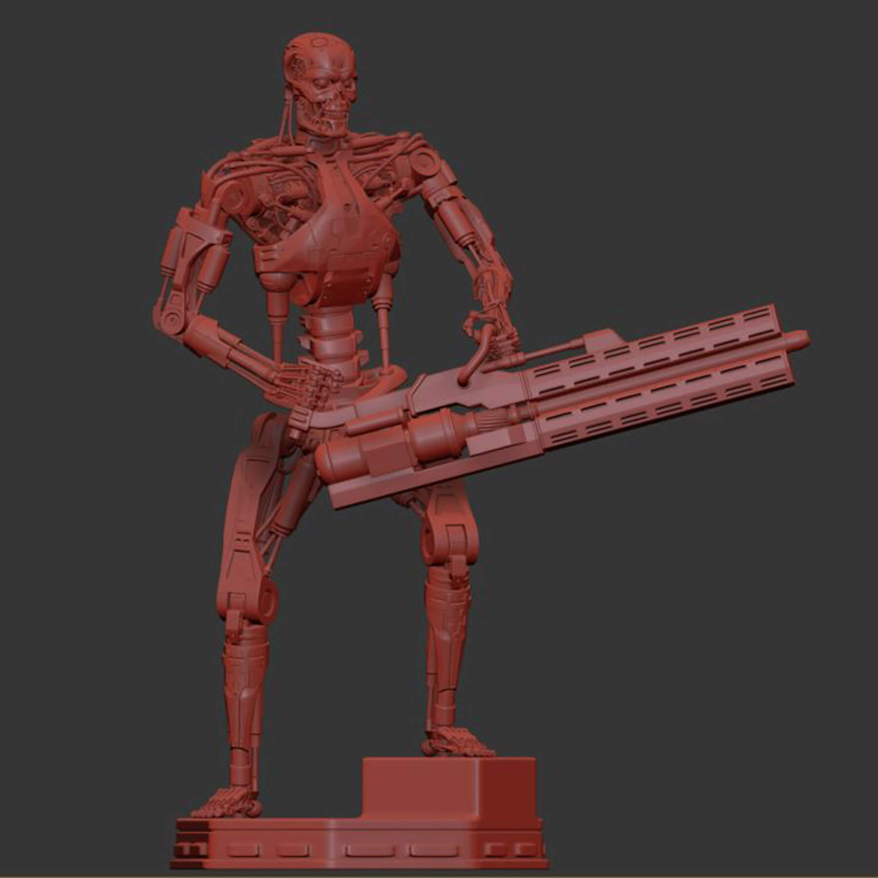 The Terminator T-800 V2 High Detal 3D Model by SKYNET-2029