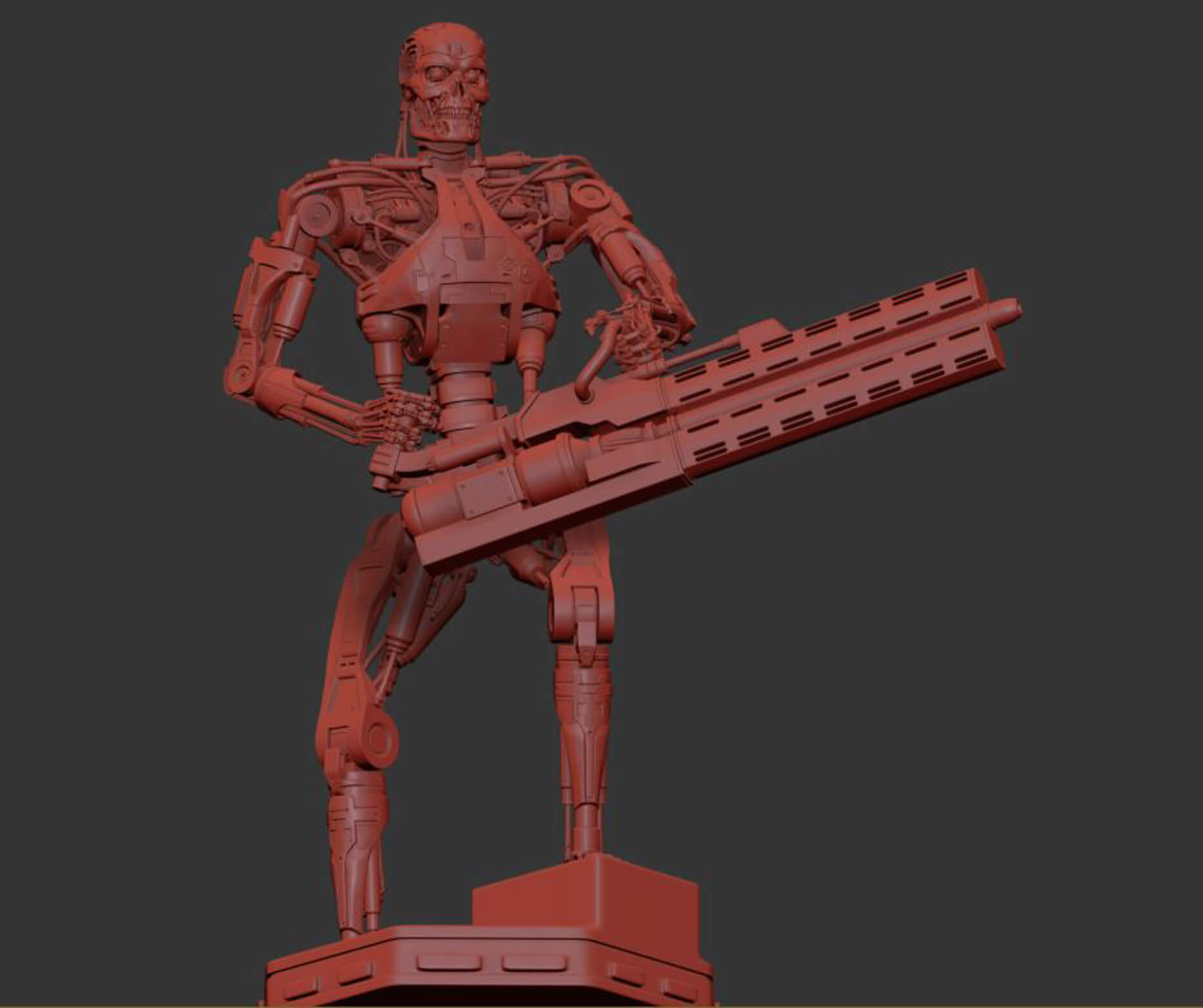 The Terminator T-800 V2 High Detal 3D Model by SKYNET-2029