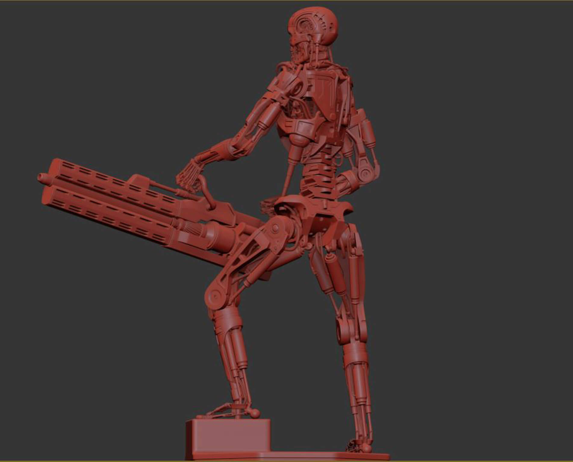 The Terminator T-800 V2 High Detal 3D Model by SKYNET-2029